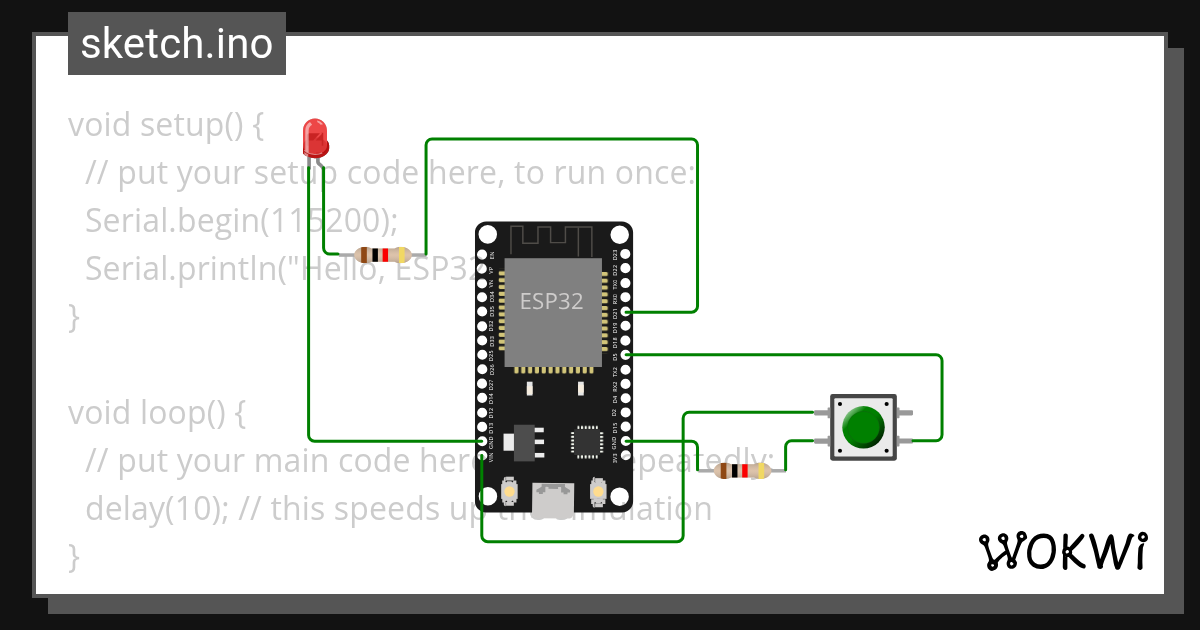 按键 Wokwi Esp32 Stm32 Arduino Simulator