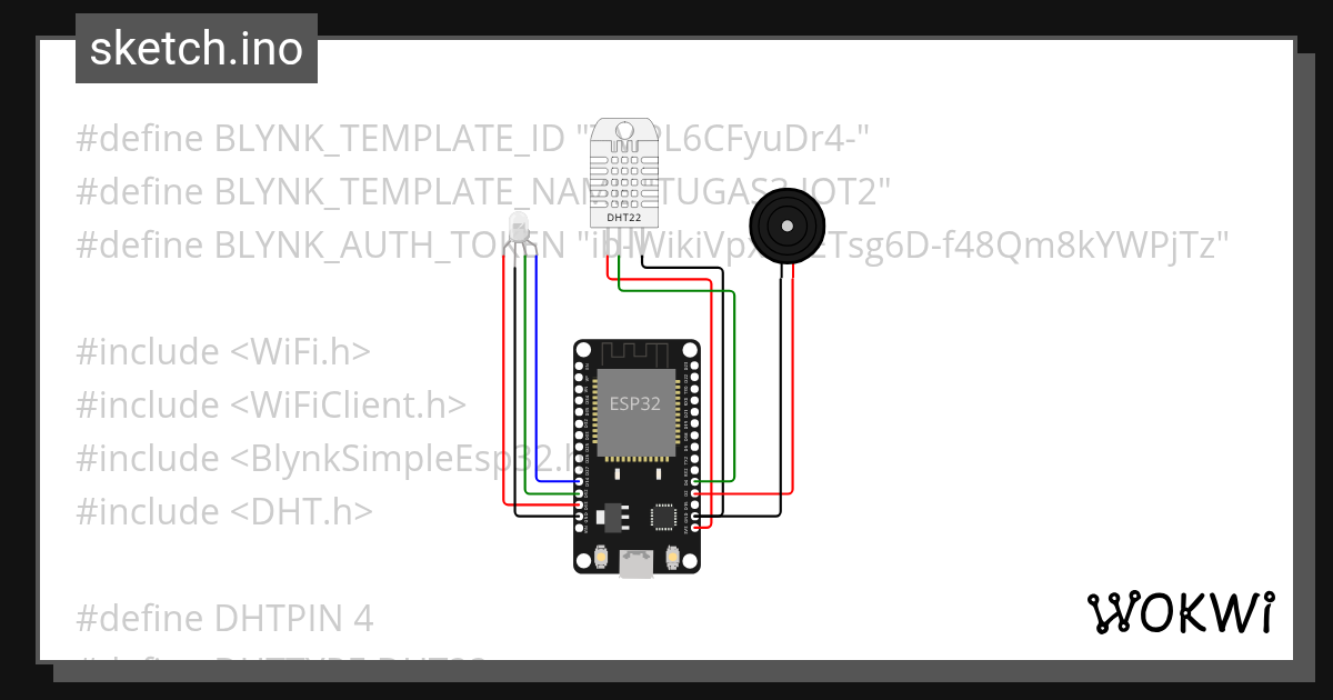 dht22 dan oled - Wokwi ESP32, STM32, Arduino Simulator