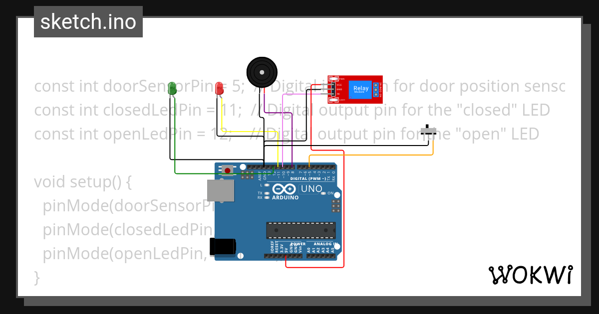 IoT Door Security System - Wokwi ESP32, STM32, Arduino Simulator