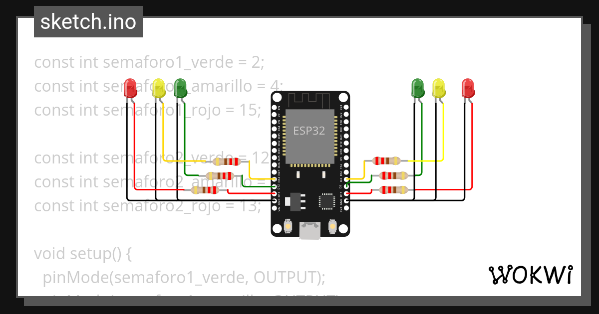 r1_semaforo - Wokwi ESP32, STM32, Arduino Simulator