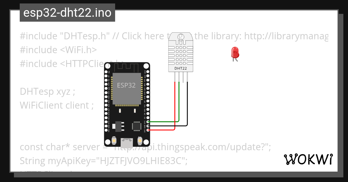 esp32-DHT22.ino json) - Wokwi ESP32, STM32, Arduino Simulator