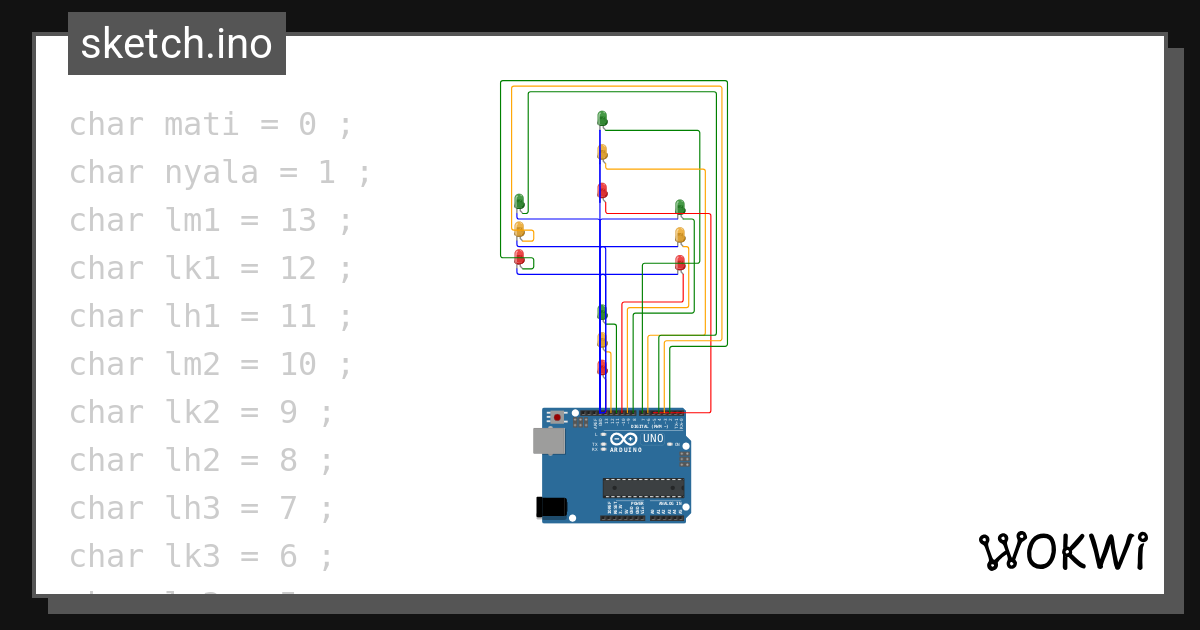 Traffic Light Helmi X Elind 1 Wokwi Esp32 Stm32 Arduino Simulator 