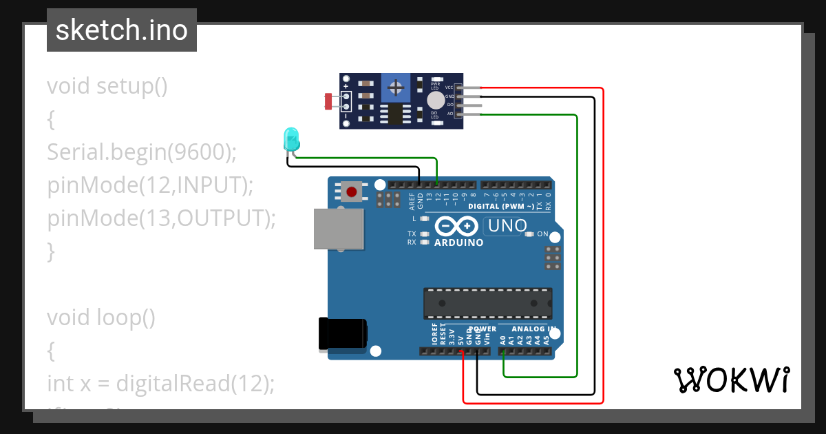 LDR Sensor - Wokwi ESP32, STM32, Arduino Simulator