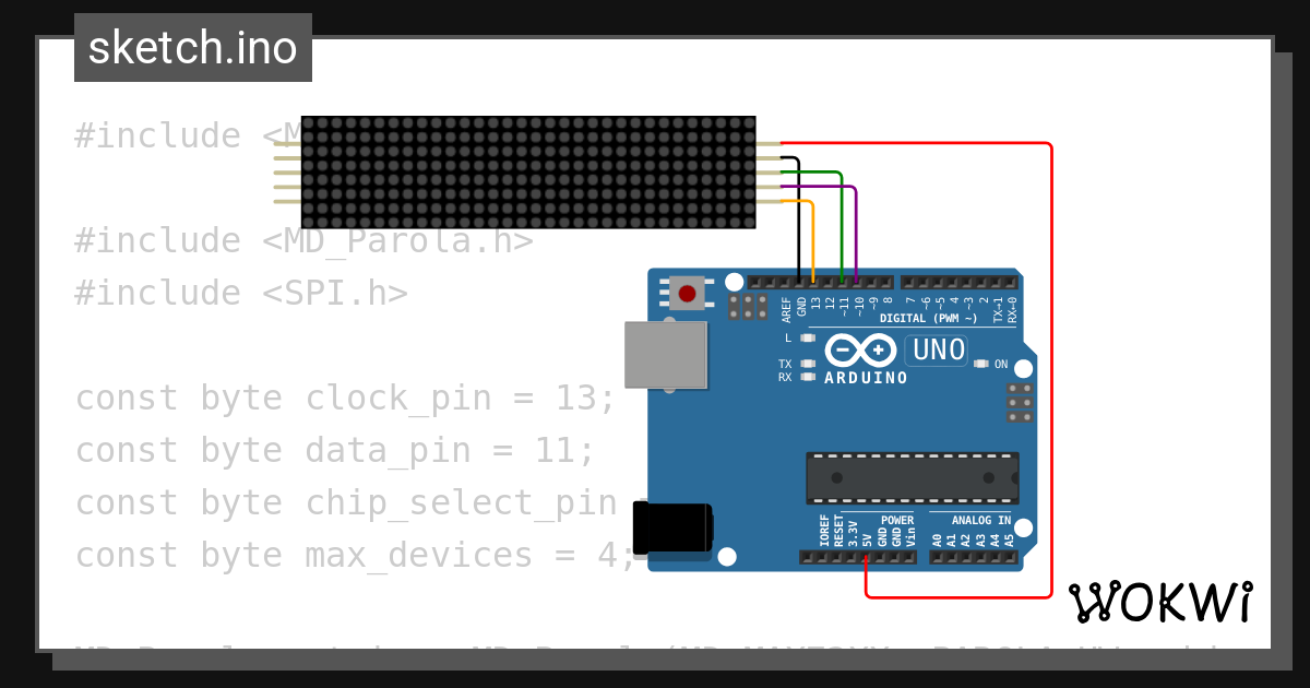 C-269 Dot matrix display - Wokwi ESP32, STM32, Arduino Simulator C-269 Dot matrix display - Wokwi ESP32, STM32, Arduino Simulator