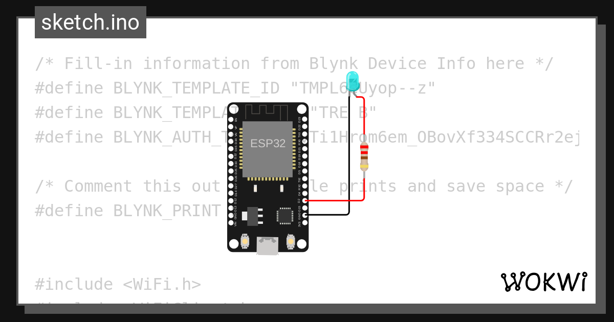 Esp32 Blink Led Wokwi Esp32 Stm32 Arduino Simulator