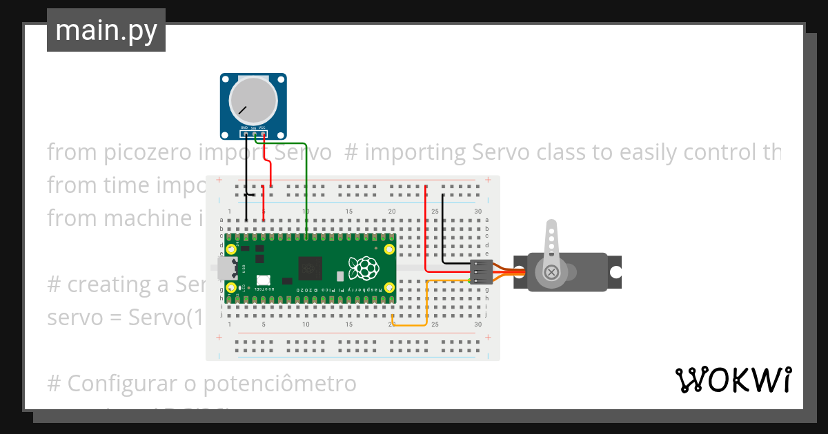Raspberry Pi Pico Servo Min, Mid, and Max (picozero) Copy senai - Wokwi ESP32, STM32, Arduino ...