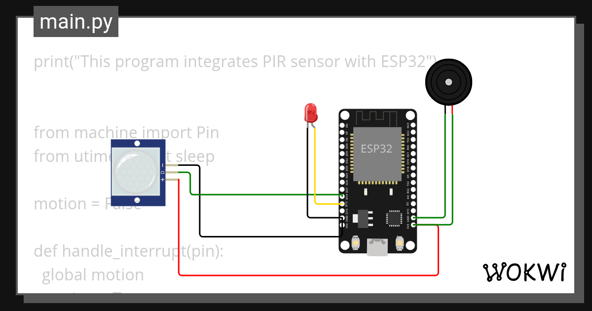 Esp32 Pir Sensor Copy Wokwi Esp32 Stm32 Arduino Simulator
