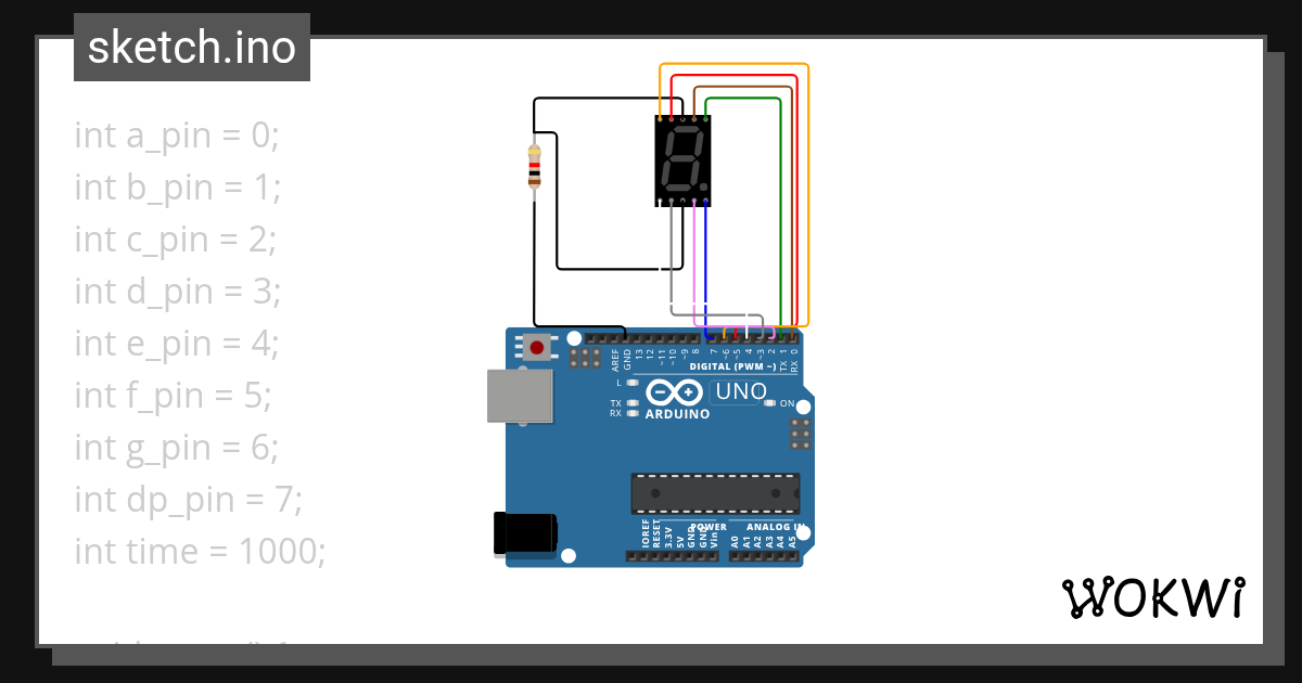 0-9 number (real) - Wokwi ESP32, STM32, Arduino Simulator