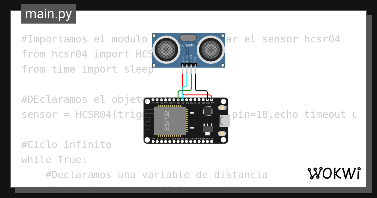 Sensordistancia Wokwi Esp32 Stm32 Arduino Simulator 6351