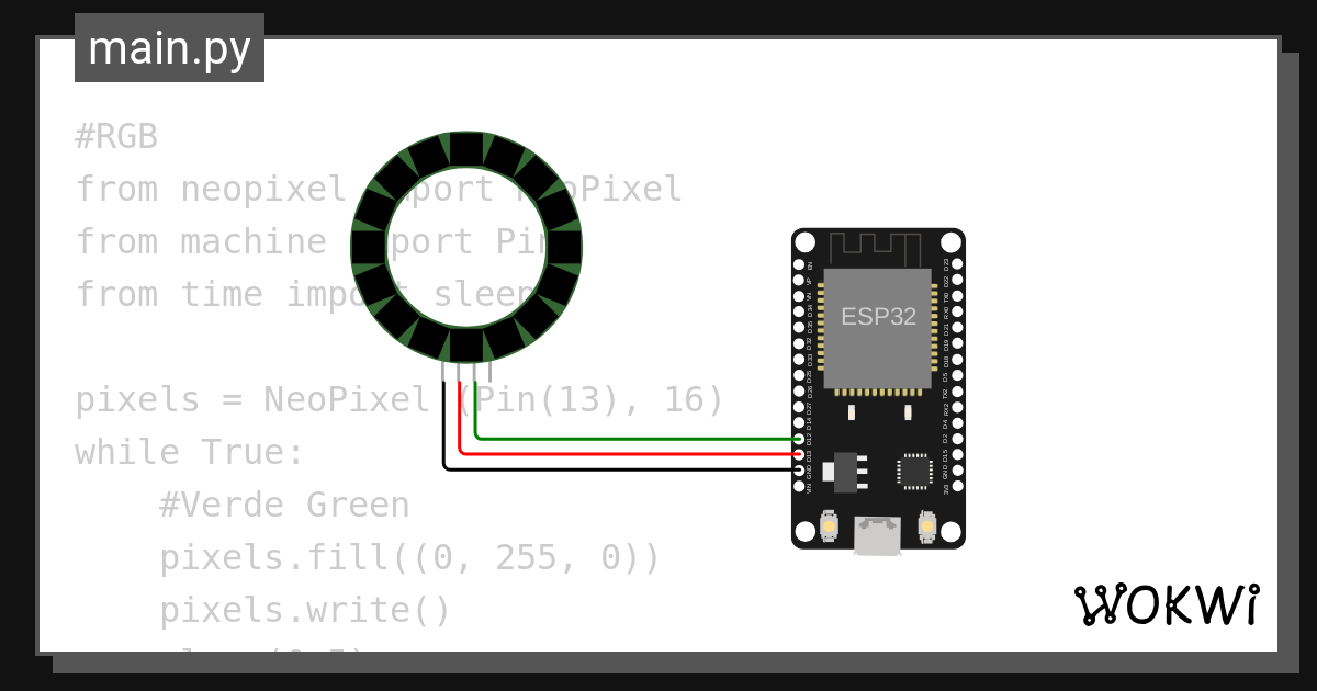 Rgb Neopixel Wokwi Esp32 Stm32 Arduino Simulator 8492