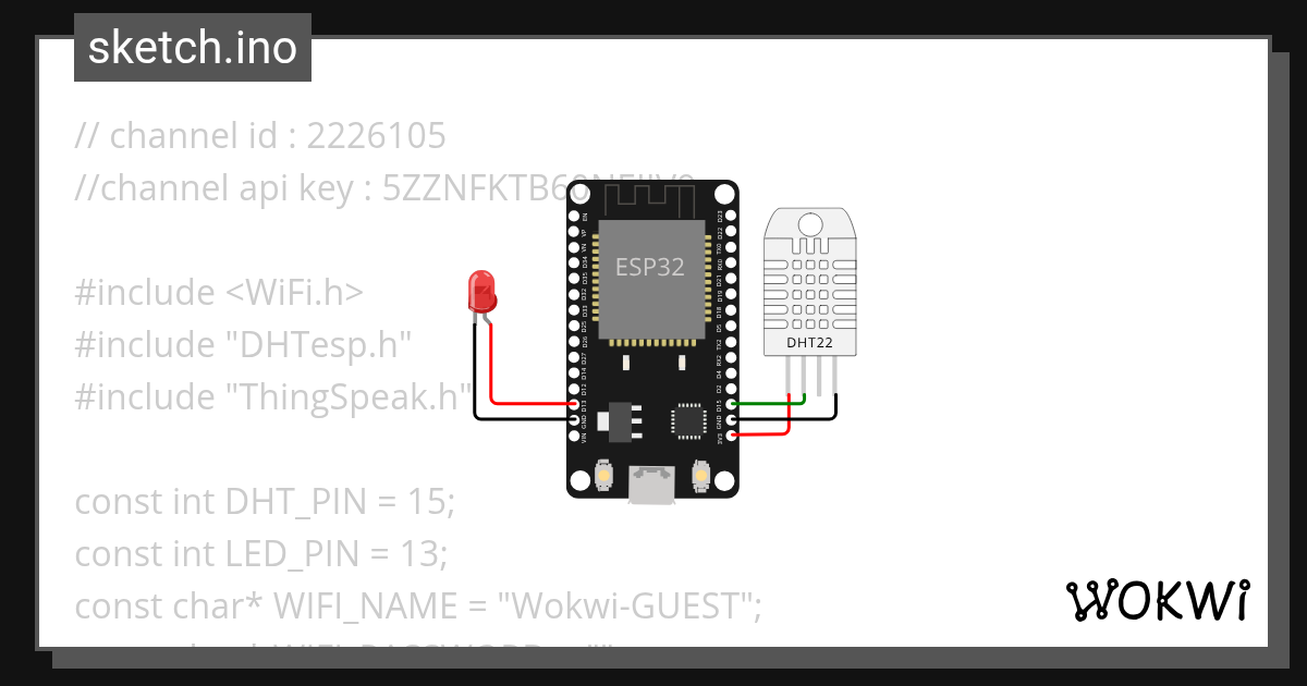 do nhiet do va do am - Wokwi ESP32, STM32, Arduino Simulator