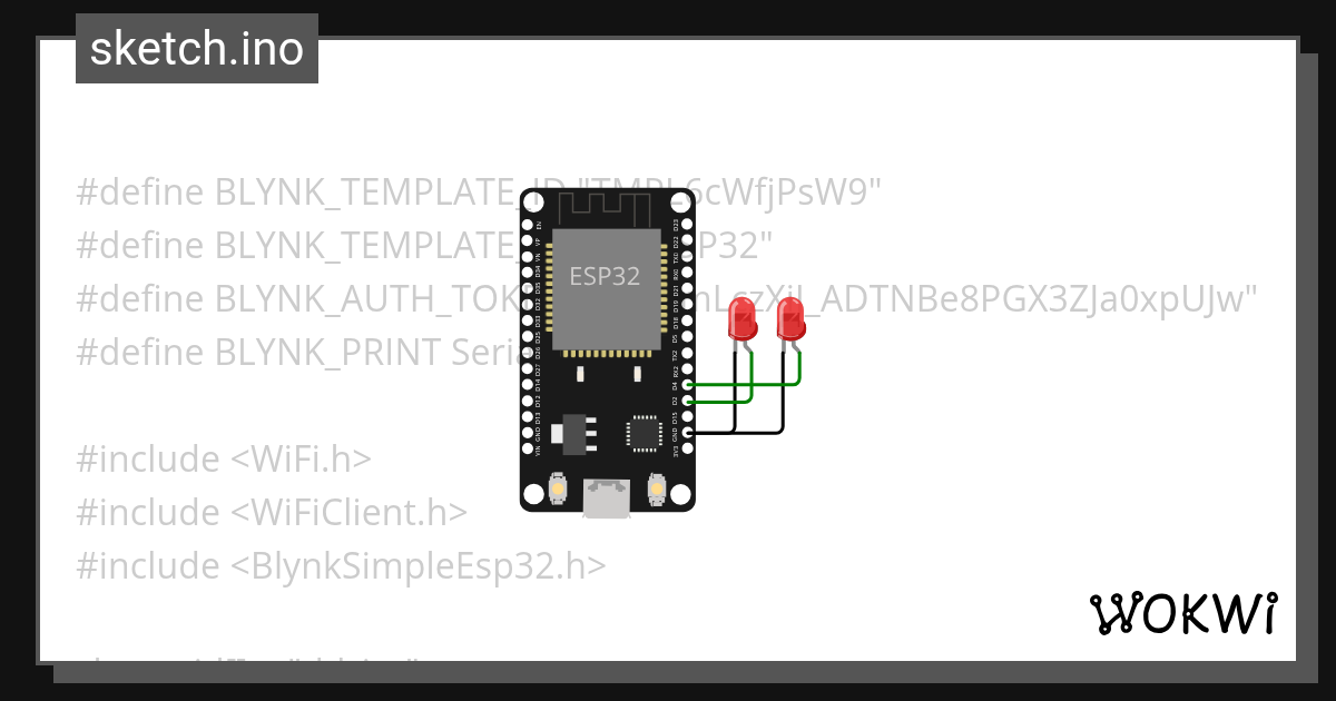 ESP32 BLYNK WiFi dd_iot - Wokwi ESP32, STM32, Arduino Simulator