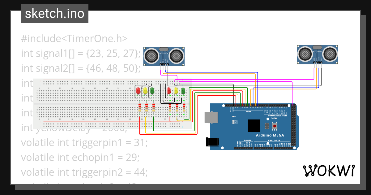Traffic Management - Wokwi ESP32, STM32, Arduino Simulator