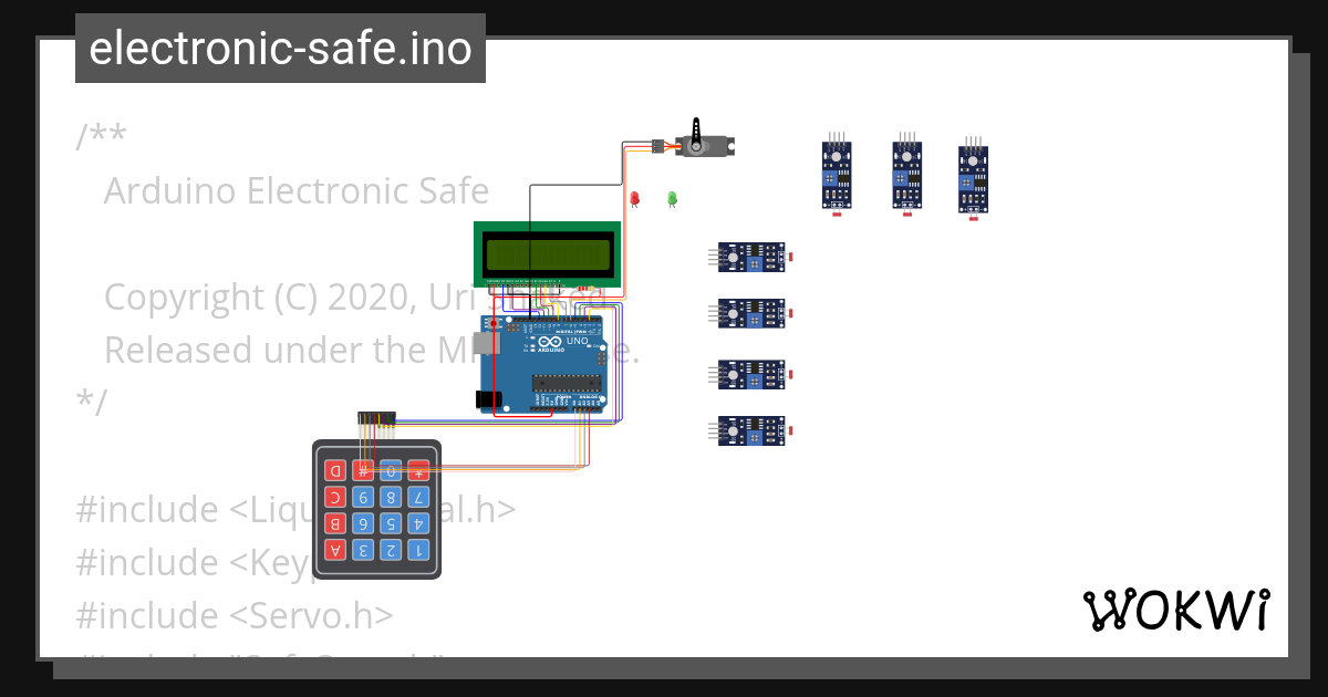 electronic-safe-sensorcombine.ino - Wokwi ESP32, STM32, Arduino Simulator