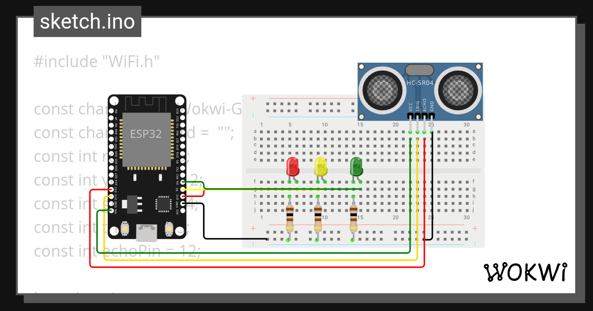 IOT301 Activities Ultrasonic - Wokwi ESP32, STM32, Arduino Simulator