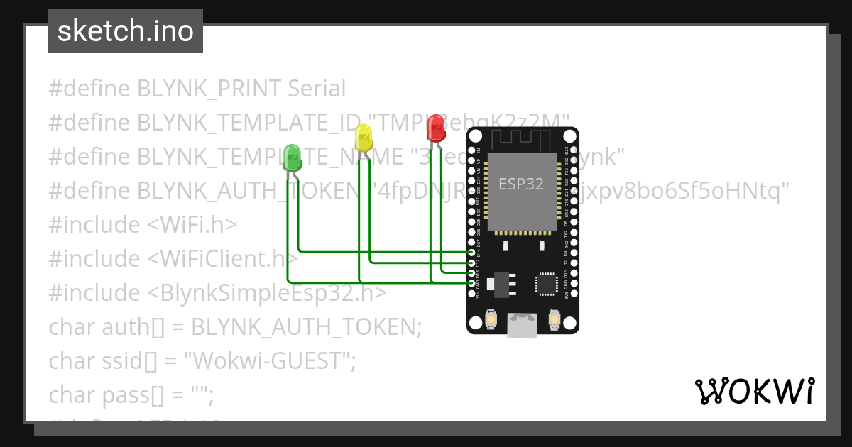 3 Led Control Blynk Today Wokwi Esp32 Stm32 Arduino Simulator 7830
