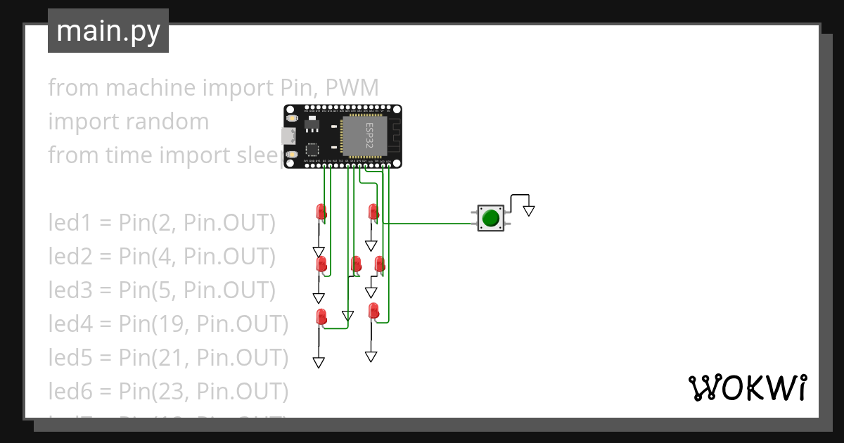vaja 15 met kocke - Wokwi ESP32, STM32, Arduino Simulator