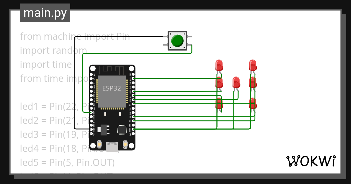 Met kocke - Wokwi ESP32, STM32, Arduino Simulator