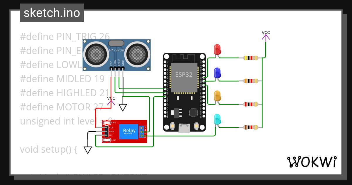 IOT Smart water mangement - Wokwi ESP32, STM32, Arduino Simulator