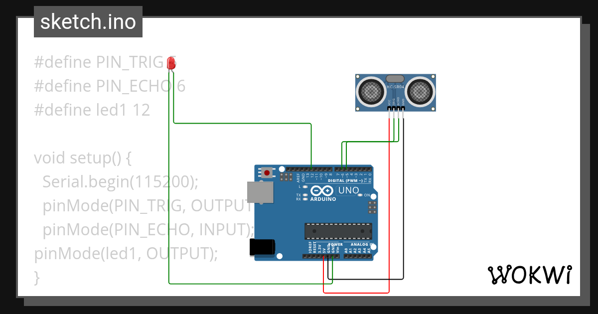 penerapan sensor ultrasonik - Wokwi ESP32, STM32, Arduino Simulator penerapan sensor ultrasonik - Wokwi ESP32, STM32, Arduino Simulator