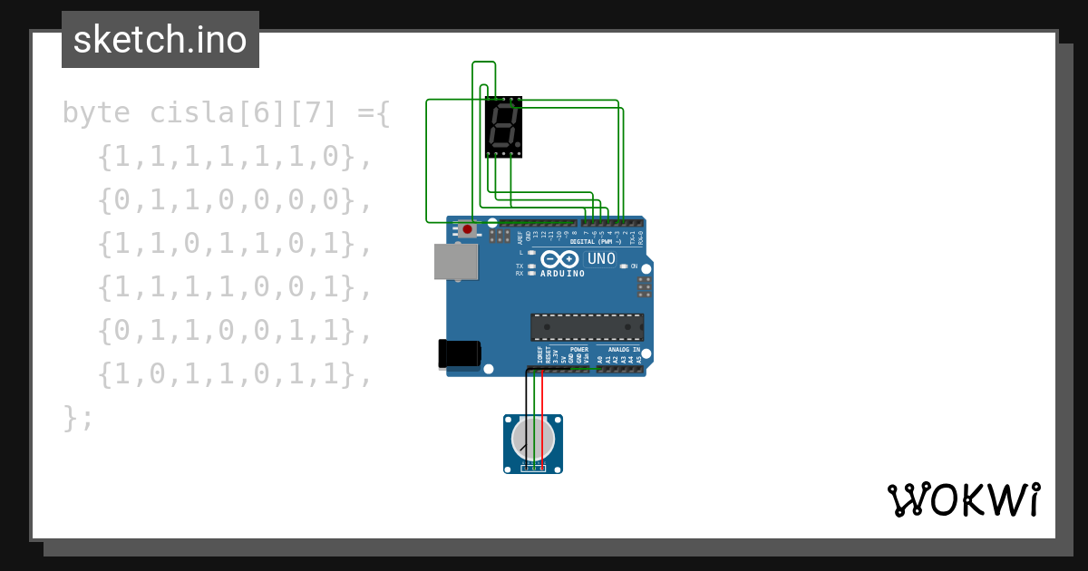 7segment S Potenciometrom Wokwi Esp32 Stm32 Arduino Simulator 6490