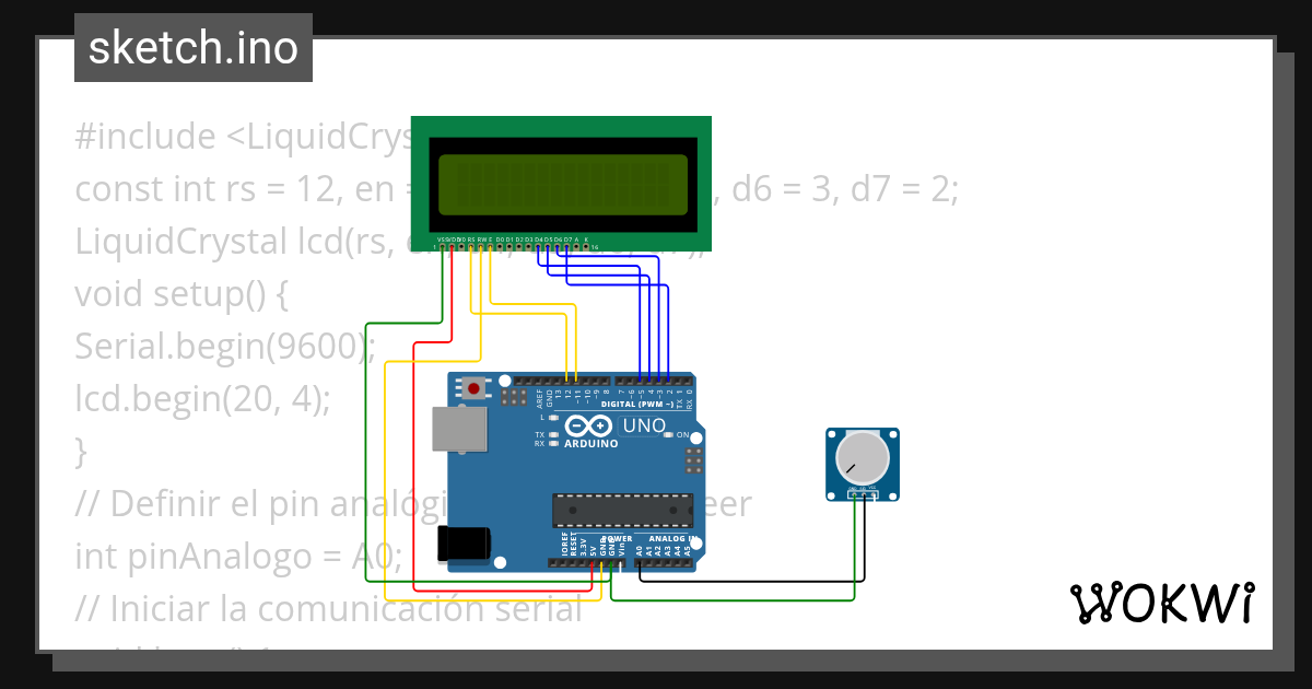 conversor ADC - Wokwi ESP32, STM32, Arduino Simulator
