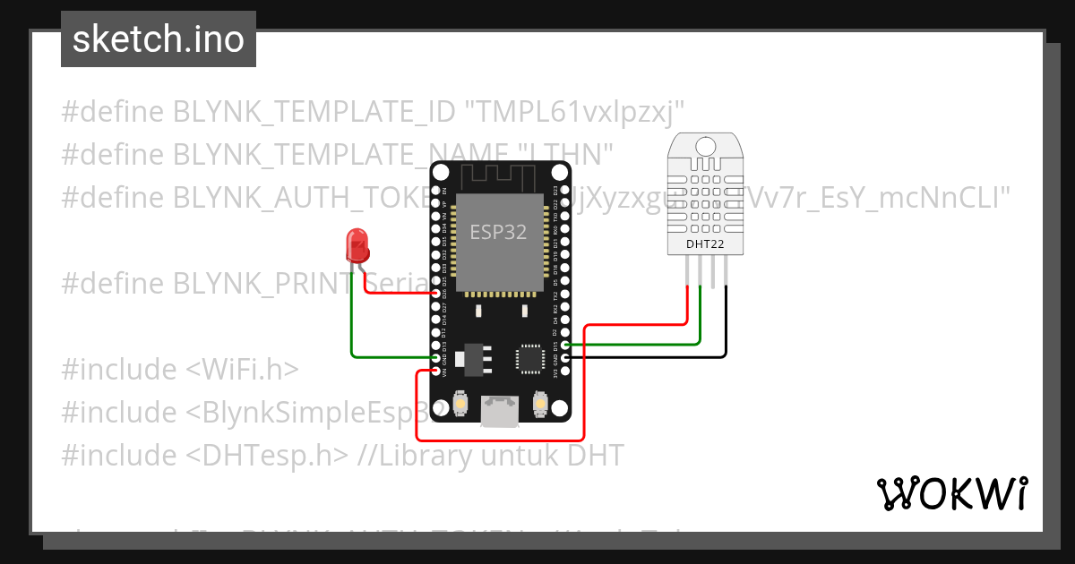 IoT Blynk - Wokwi ESP32, STM32, Arduino Simulator