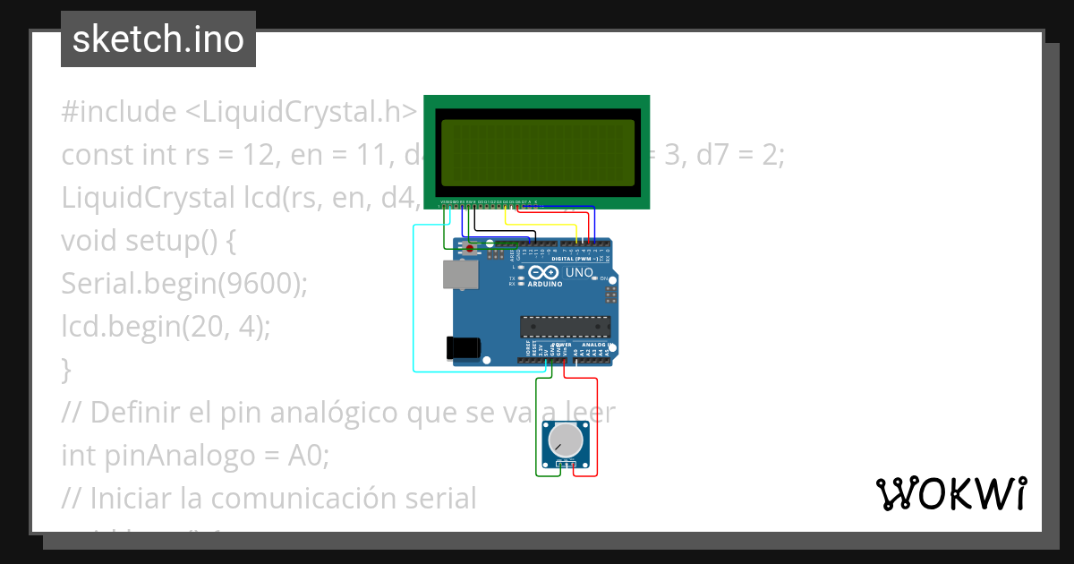 Ejercicio Conversor ADC Jose - Wokwi ESP32, STM32, Arduino Simulator