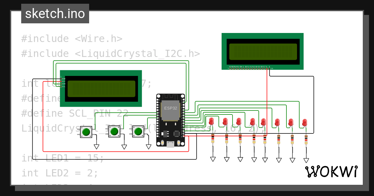 Secuencia Lcd Wokwi Esp32 Stm32 Arduino Simulator