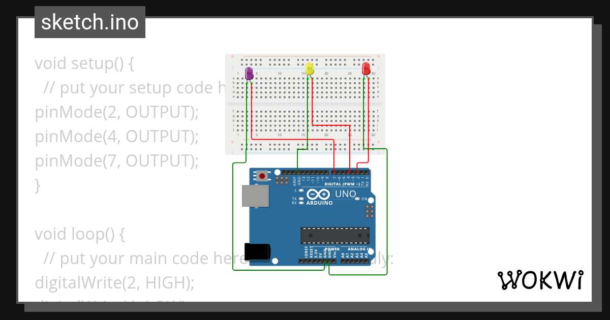 Led Bergantian Wokwi Esp32 Stm32 Arduino Simulator 6817