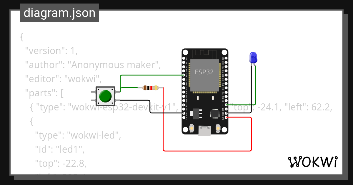 led - Wokwi ESP32, STM32, Arduino Simulator