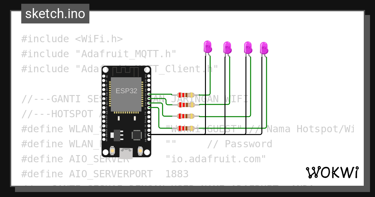 Led4adafruit Copy Wokwi Esp32 Stm32 Arduino Simulator 