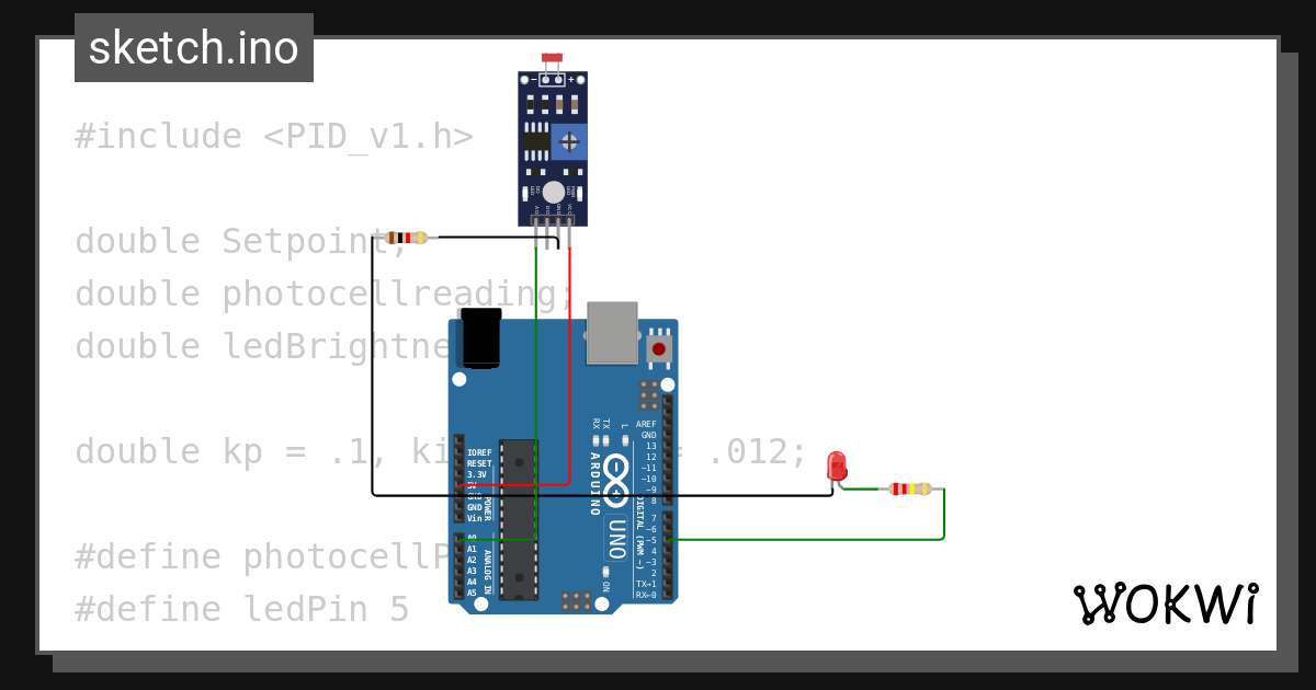 Pid Photocell Reading Arduino Wokwi Esp32 Stm32 Arduino Simulator
