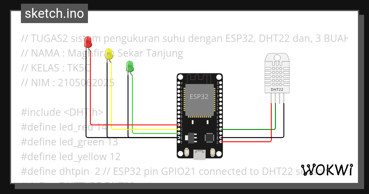 kipas angin otomatis (ilman,fikry) - Wokwi ESP32, STM32, Arduino Simulator