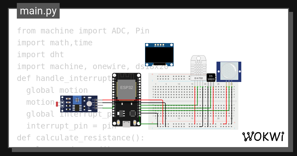 Ldr Dht Ds18b20pir Wokwi Esp32 Stm32 Arduino Simulator