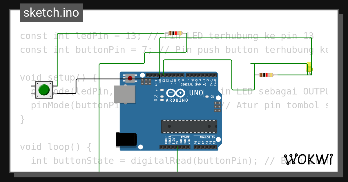 Pushbutton Wokwi Esp32 Stm32 Arduino Simulator 5100