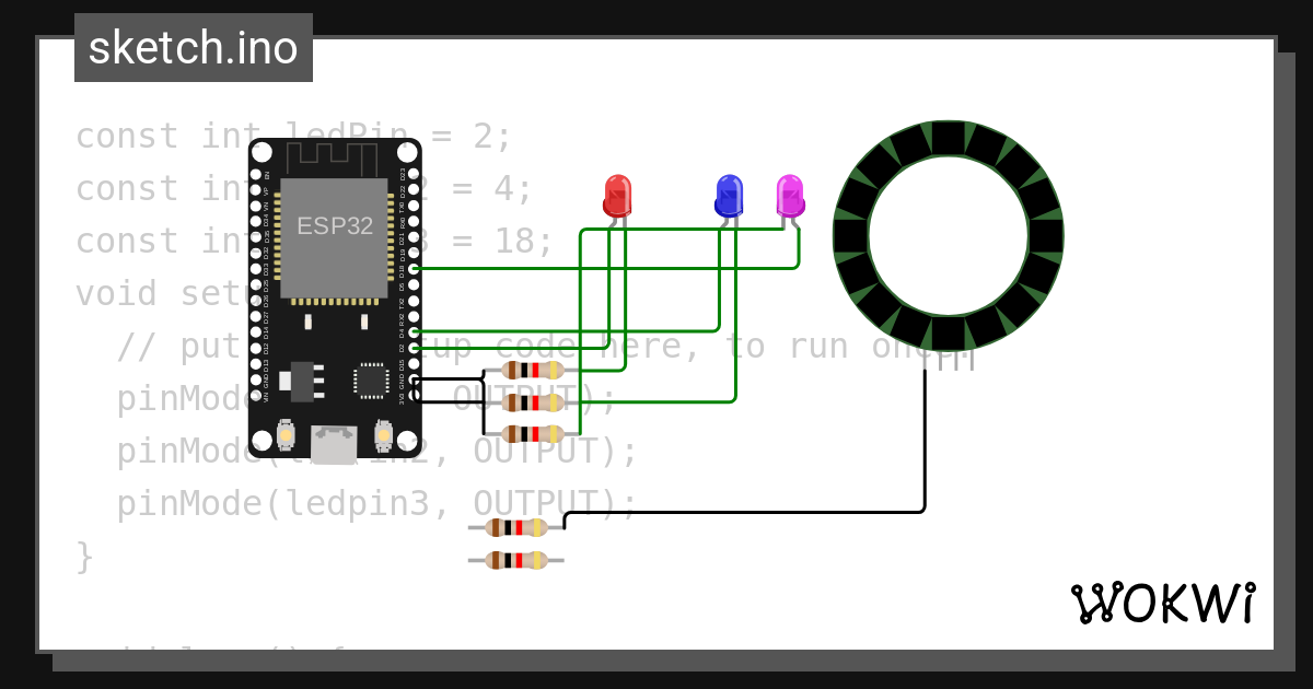 Lampu Rehan Wokwi Esp32 Stm32 Arduino Simulator