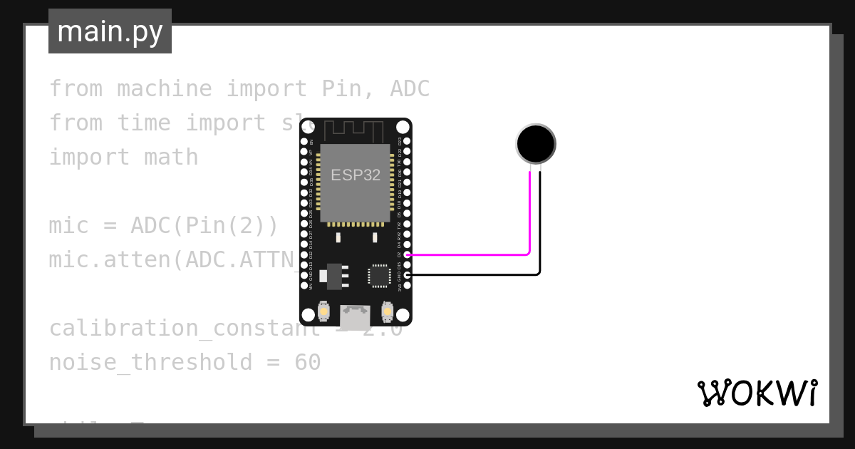 Noise Pollution Monitoring Wokwi Esp32 Stm32 Arduino Simulator