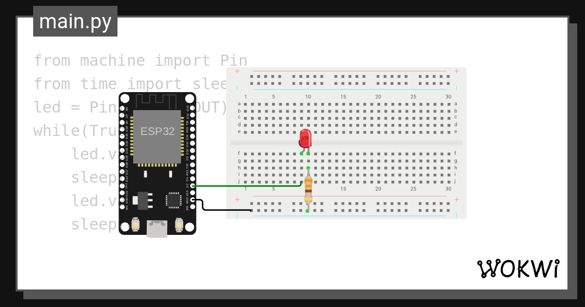 Led 2 Intermitente Wokwi Esp32 Stm32 Arduino Simulator 7700