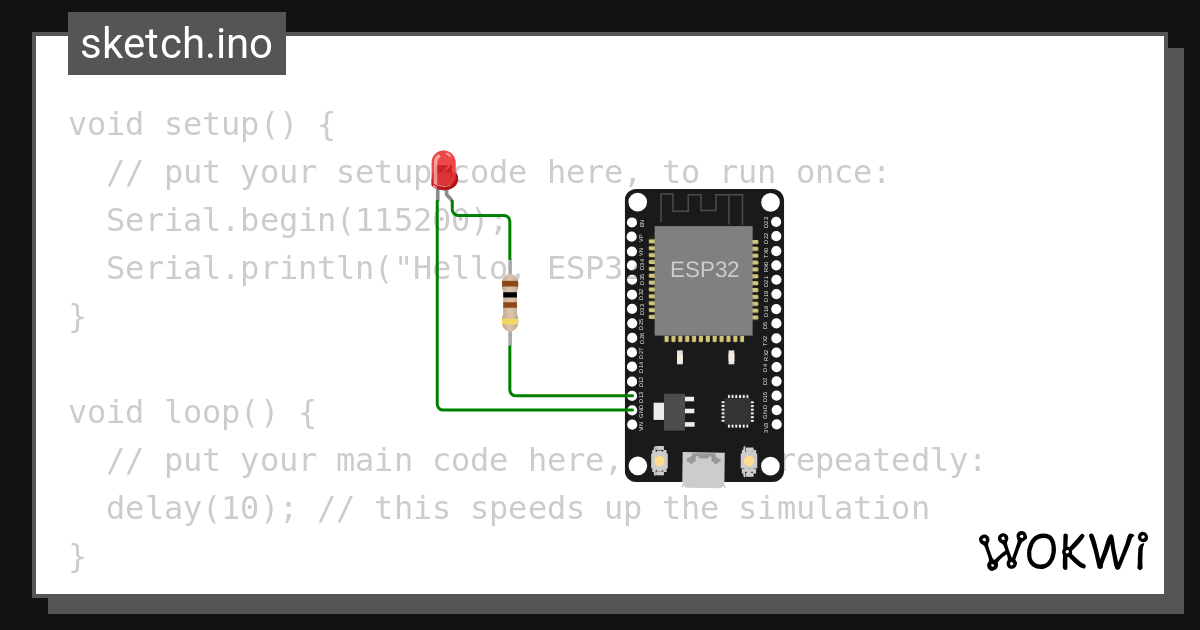 Ledtest Wokwi Esp32 Stm32 Arduino Simulator 8774