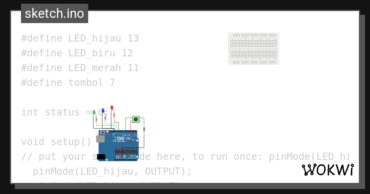 Push Button Wokwi Esp32 Stm32 Arduino Simulator