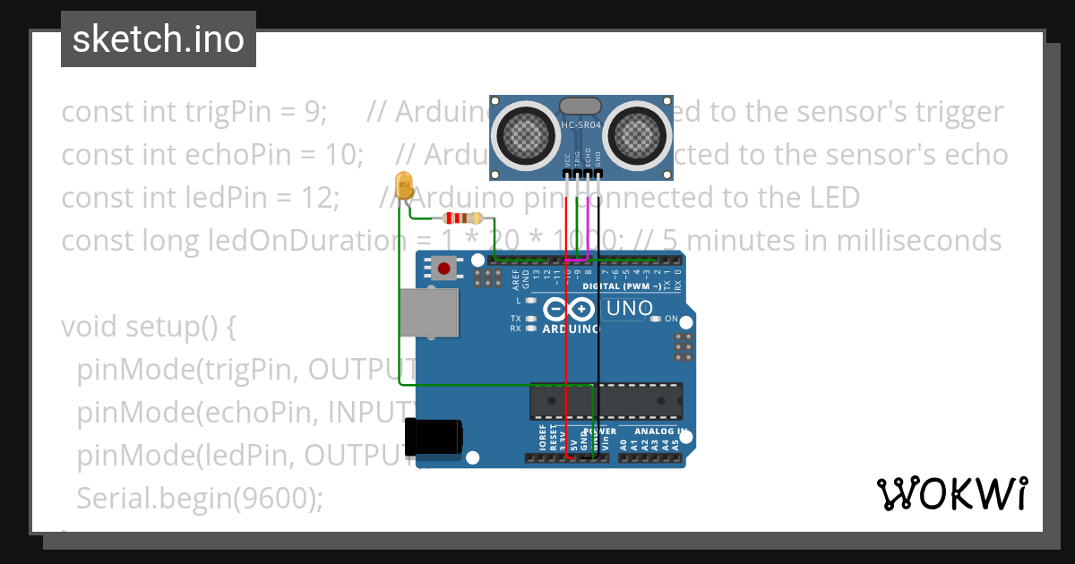 sensor movimiento mas led - Wokwi ESP32, STM32, Arduino Simulator