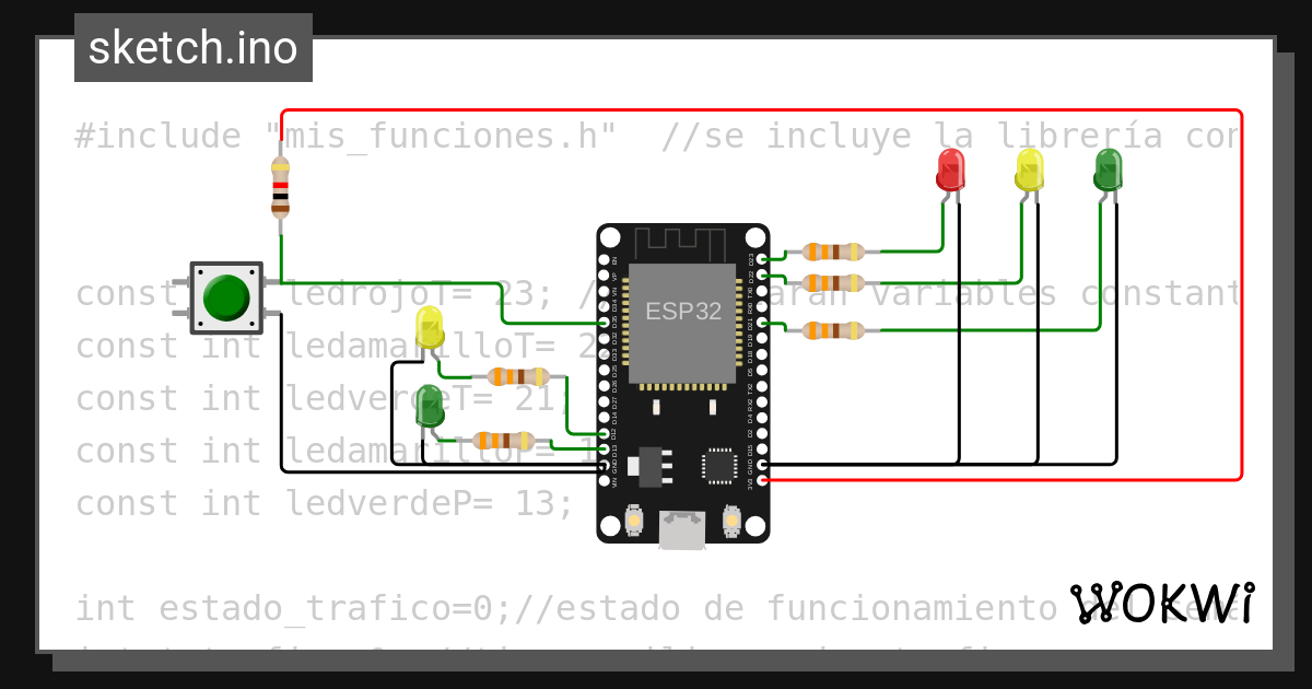 P2 7 2 Semáforo Wokwi Esp32 Stm32 Arduino Simulator