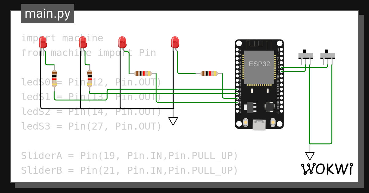 U3 Decodificador Wokwi Esp32 Stm32 Arduino Simulator