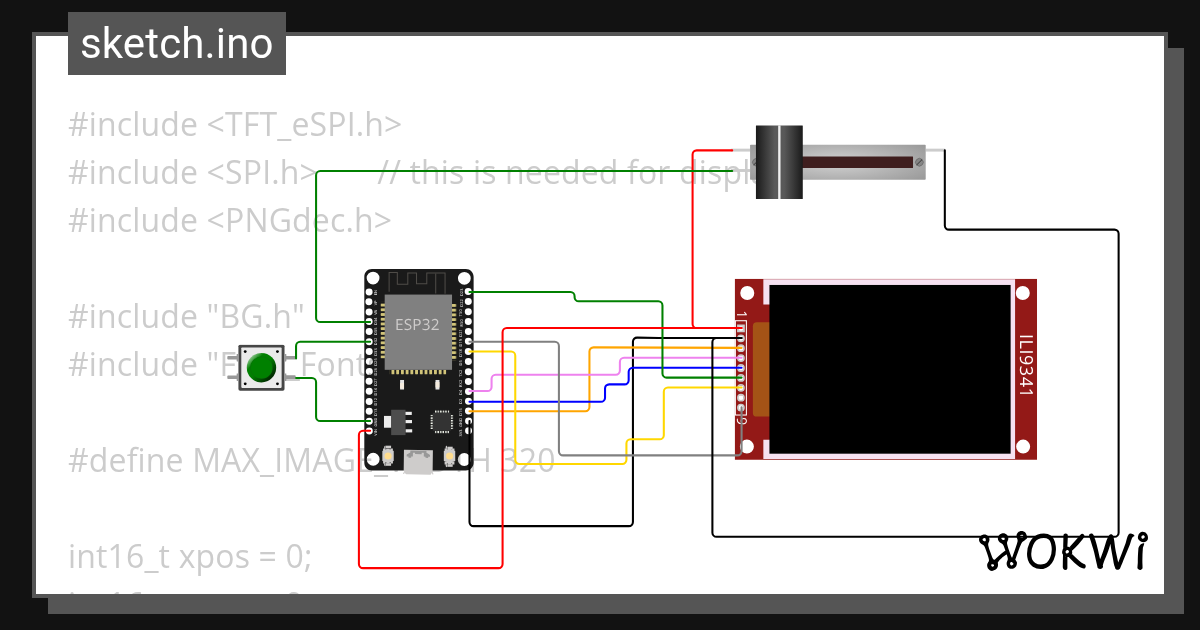 esp32 TFT Gauge lvgl - Wokwi ESP32, STM32, Arduino Simulator