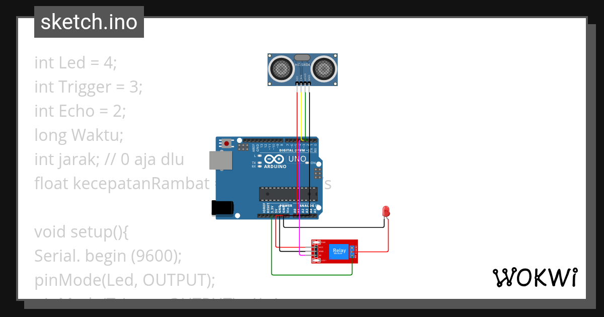 ultrasonic & led Copy - Wokwi ESP32, STM32, Arduino Simulator