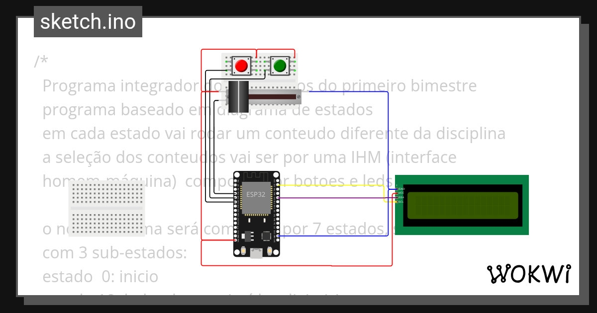 display lcd i2c esp32 parte 1 Copy (5) - Wokwi ESP32, STM32, Arduino Simulator