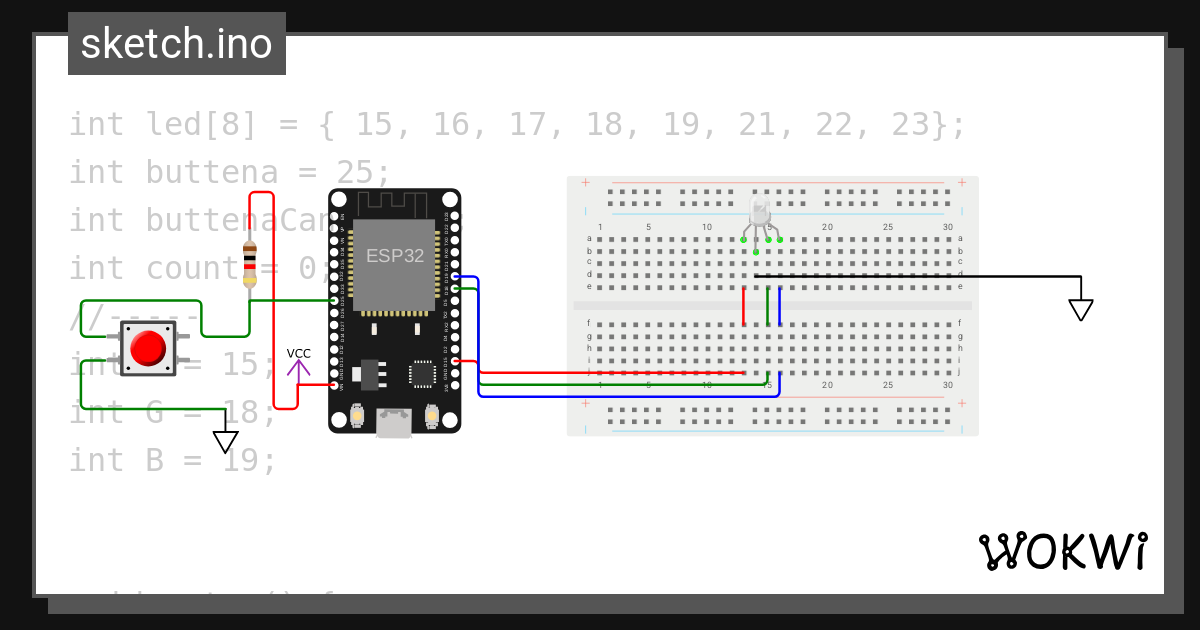Rgb作業 Wokwi Esp32 Stm32 Arduino Simulator