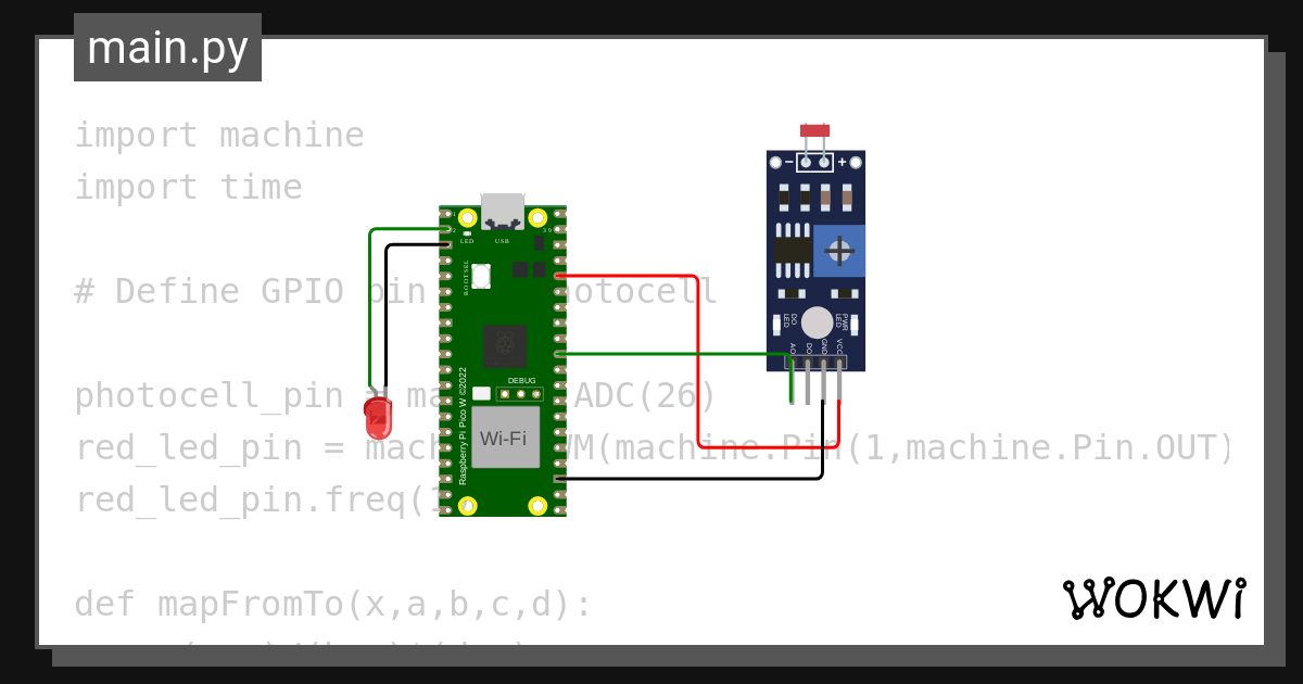 Photocellaf Wokwi Esp32 Stm32 Arduino Simulator 9860
