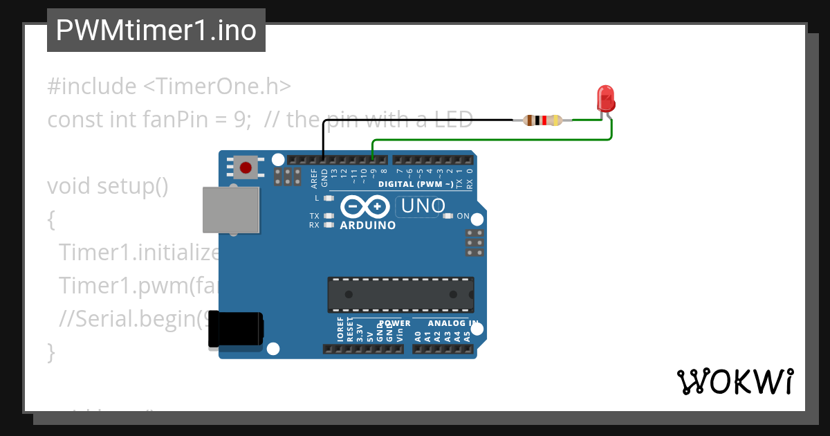 Pwm 1 S On Timer 1 Wokwi Esp32 Stm32 Arduino Simulator